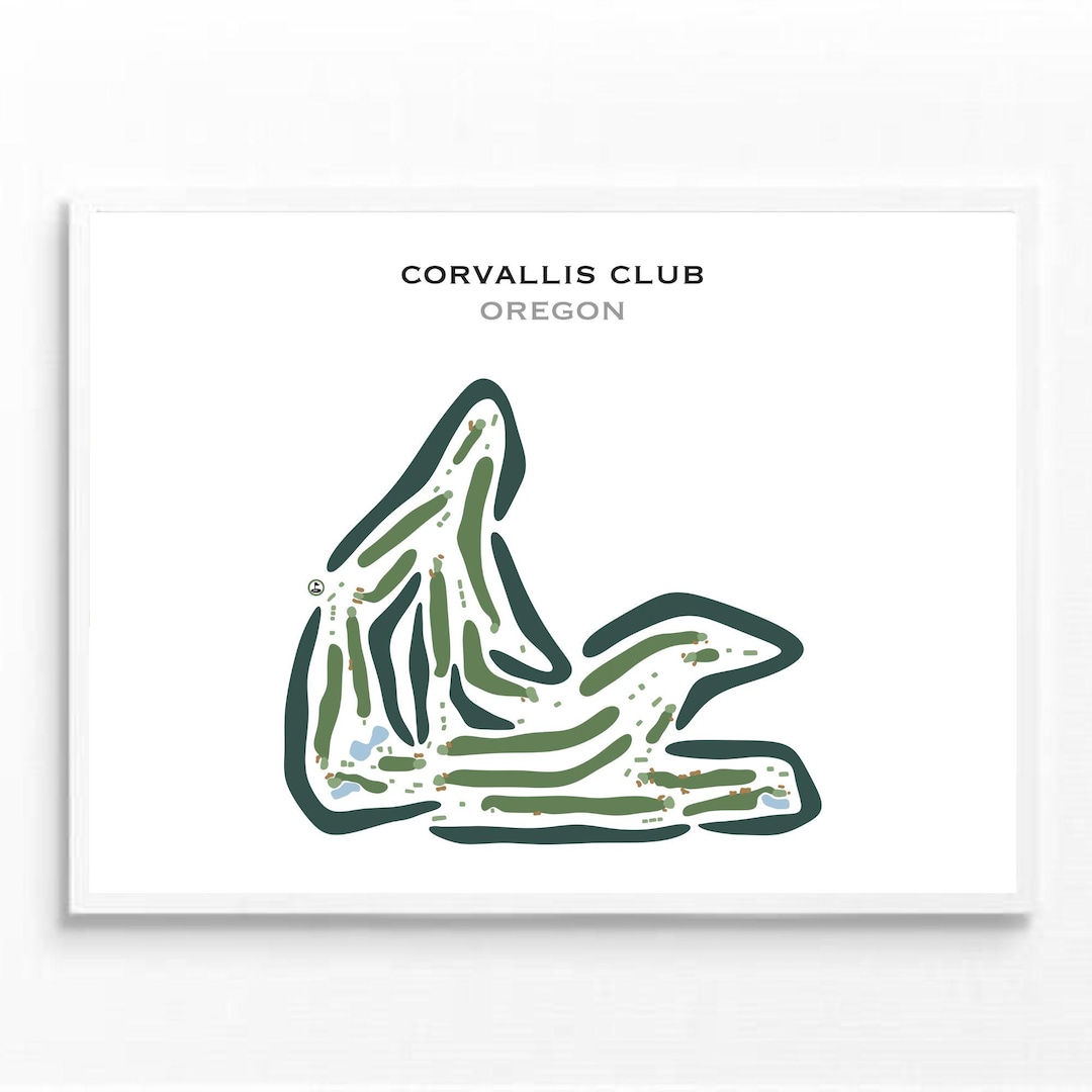 Corvallis Club, Oregon | Golf Course Map, Golf Map, Golfer Gift for Him ...
