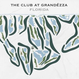 The Club at Grandézza, FL | Golf Course Map, Golf Map, Golfer Gift for ...