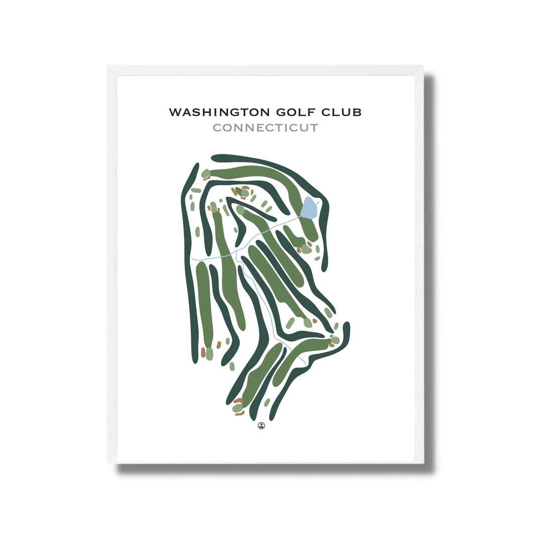 Washington Golf Club, CT | Golf Course Map, Golf Map, Golfer Gift for ...