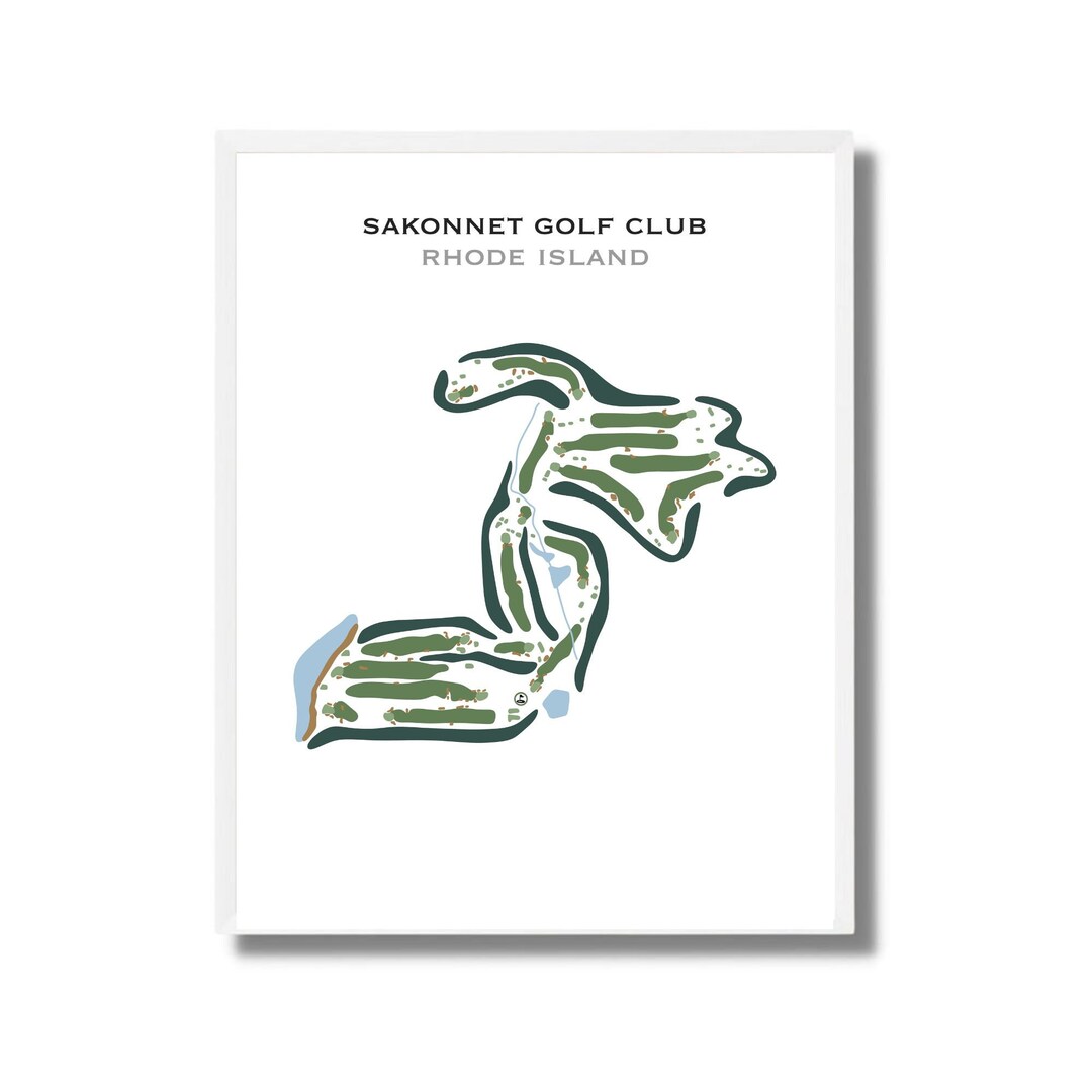 Sakonnet Golf Club, RI Golf Course Map, Golf Map, Golfer Gift for Him ...