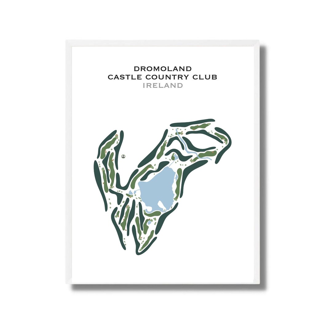 Dromoland Castle Country Club, Ireland | Golf Course Map, Golfer Gift ...