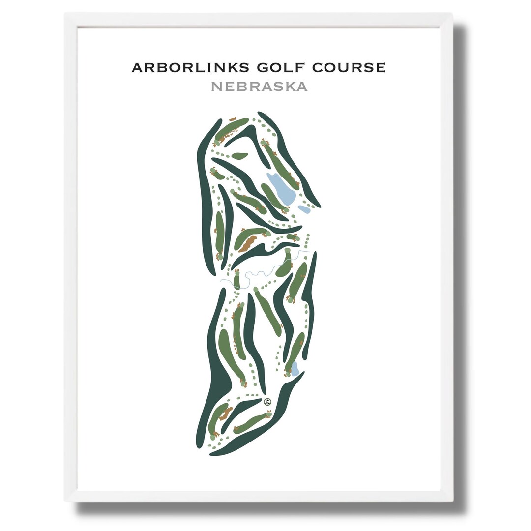 Arborlinks Nebraska Golf Course Map Golfer Décor Gift - Etsy