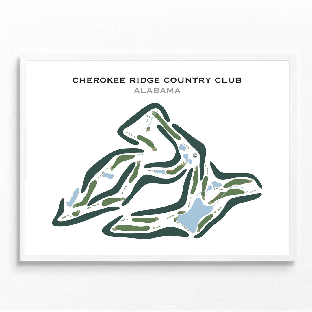Cherokee Ridge Country Club, Alabama, Golf Course Map, Golf Art for ...