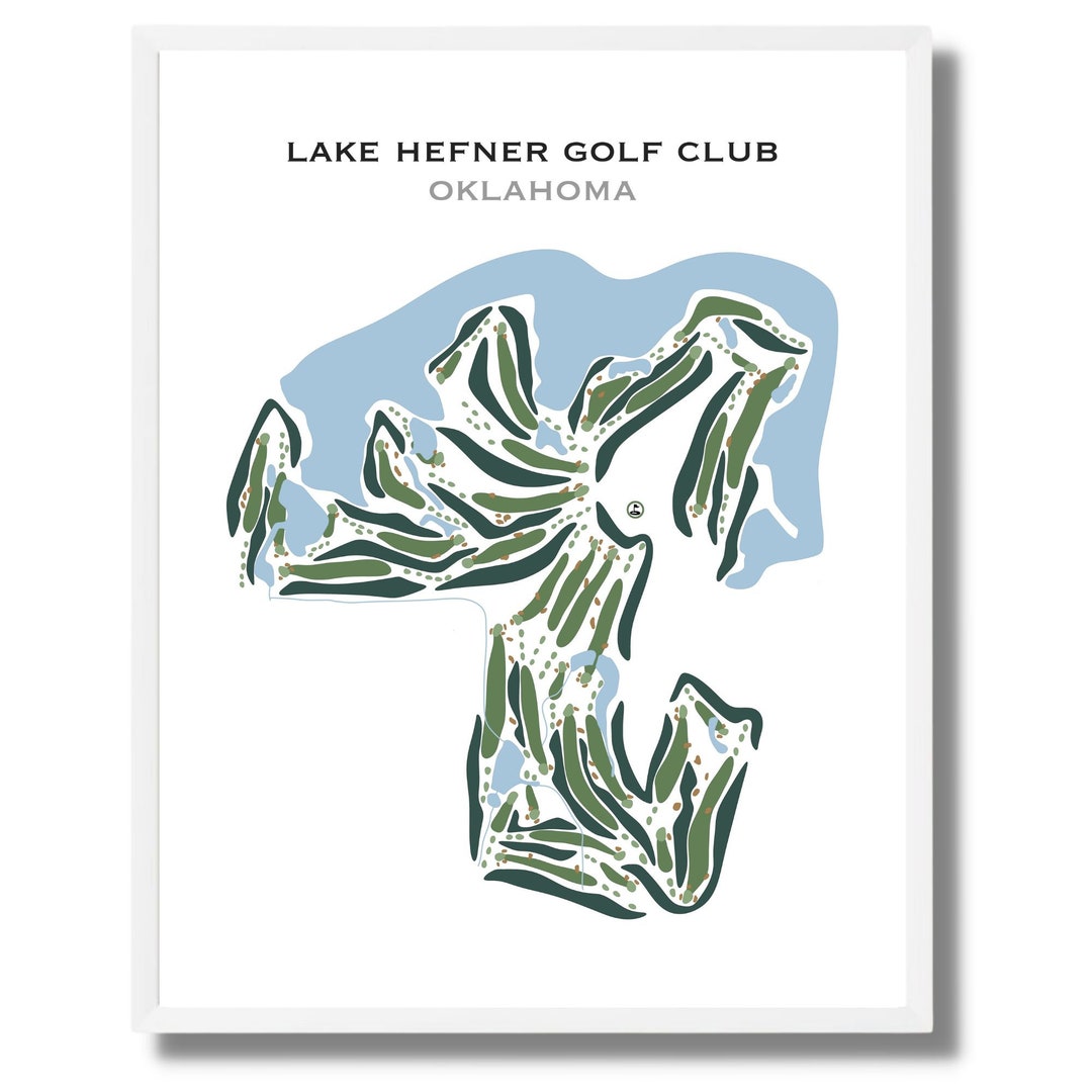 Lake Hefner Golf Club OK Golf Course Map Home Decor - Etsy