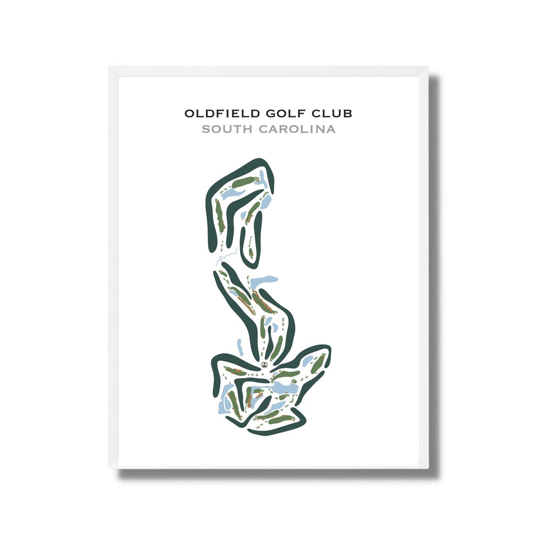 Oldfield Golf Club, SC | Golf Course Map, Golf Map, Golfer Gift for Him ...