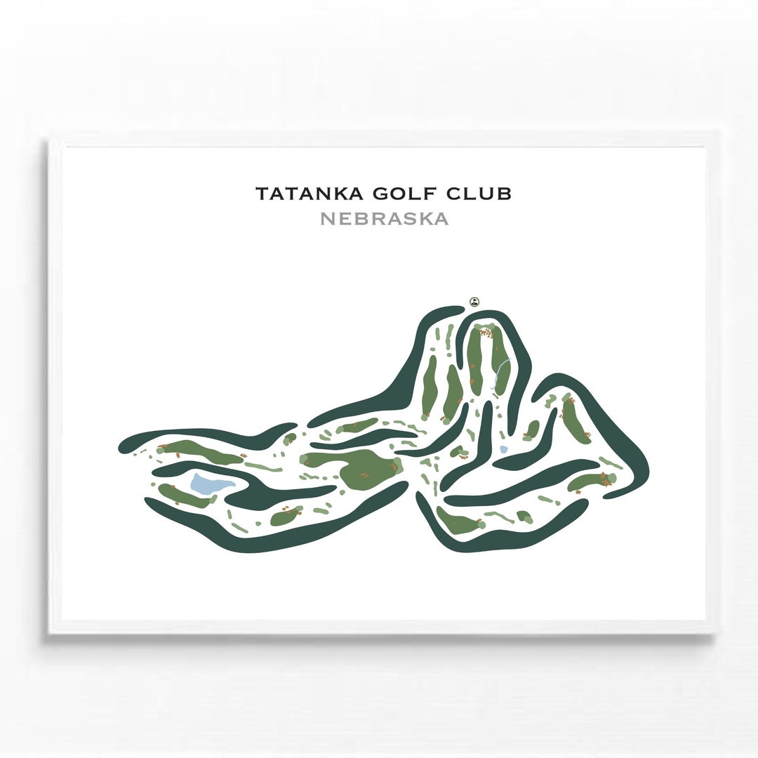 Tatanka Golf Club, Nebraska | Golf Course Map, Golf Map, Golfer Gift ...