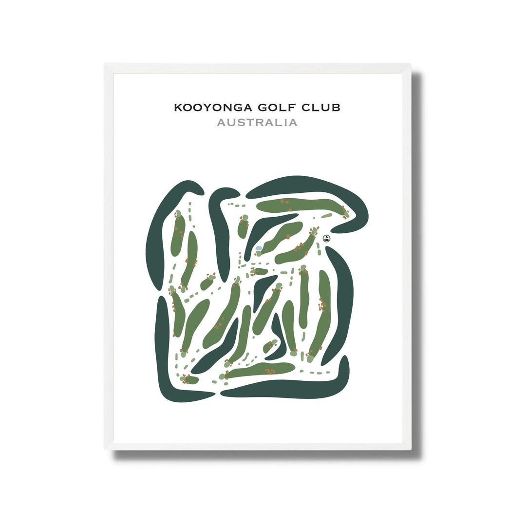 Kooyonga Golf Club, Australia | Golf Course Map, Golf Map, Golfer Gift ...