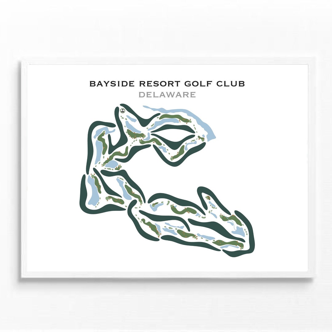 Bayside Resort Golf Club, DE | Golf Course Map, Golf Map, Golfer Gift ...