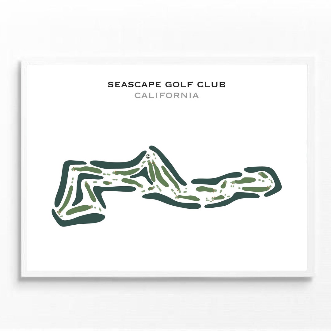 Seascape Golf Club, CA | Golf Course Map, Golf Map, Golfer Gift for Him ...