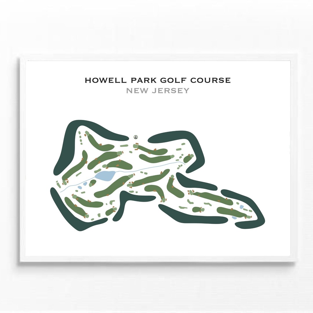 Howell Park Golf Course, NJ | Golf Course Map, Golf Map, Golfer Gift ...