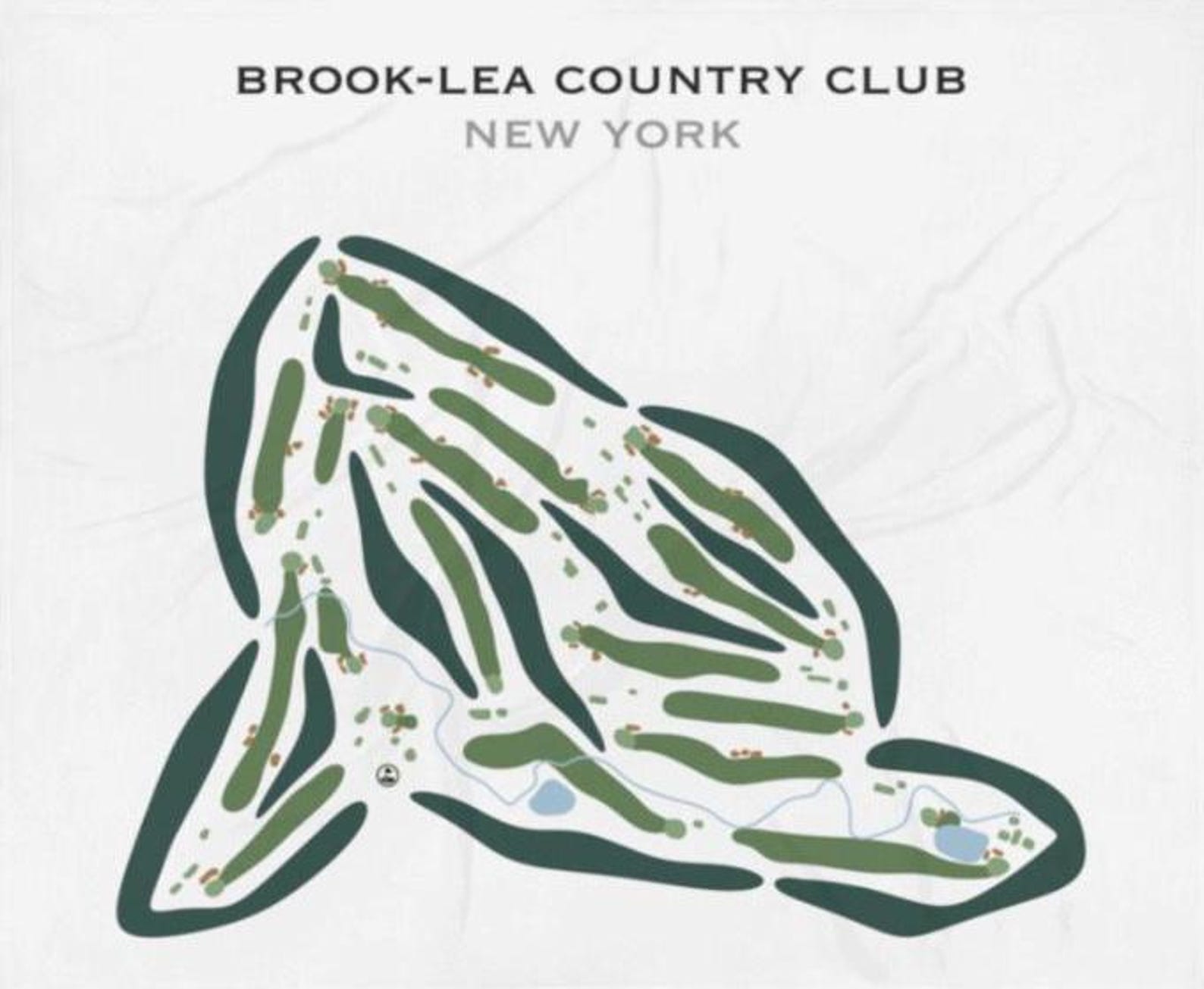 Brook-lea Country Club, NY | Golf Course Map, Golf Map, Golfer Gift for ...