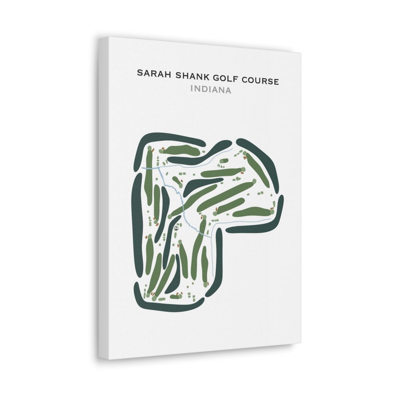 Sarah Shank Golf Course, IN | Golf Course Map, Golf Map, Golfer Gift ...