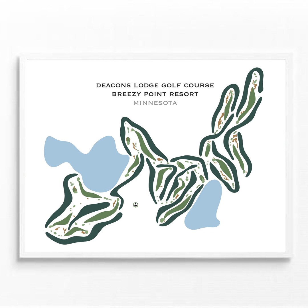 Deacon's Lodge Golf Course, MN | Golf Course Map, Golf Map, Golfer Gift ...