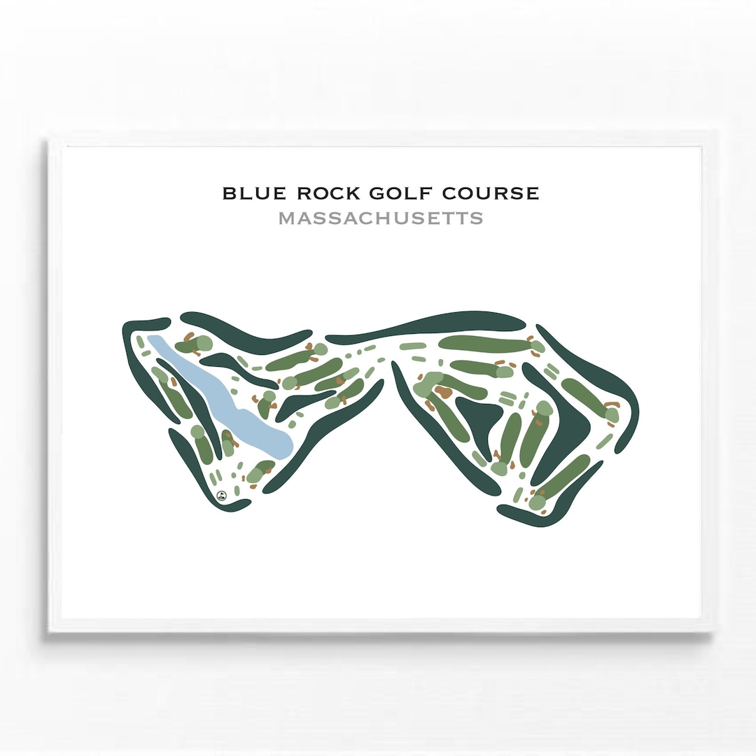 Blue Rock Golf Course, MA | Golf Course Map, Golf Map, Golfer Gift for ...