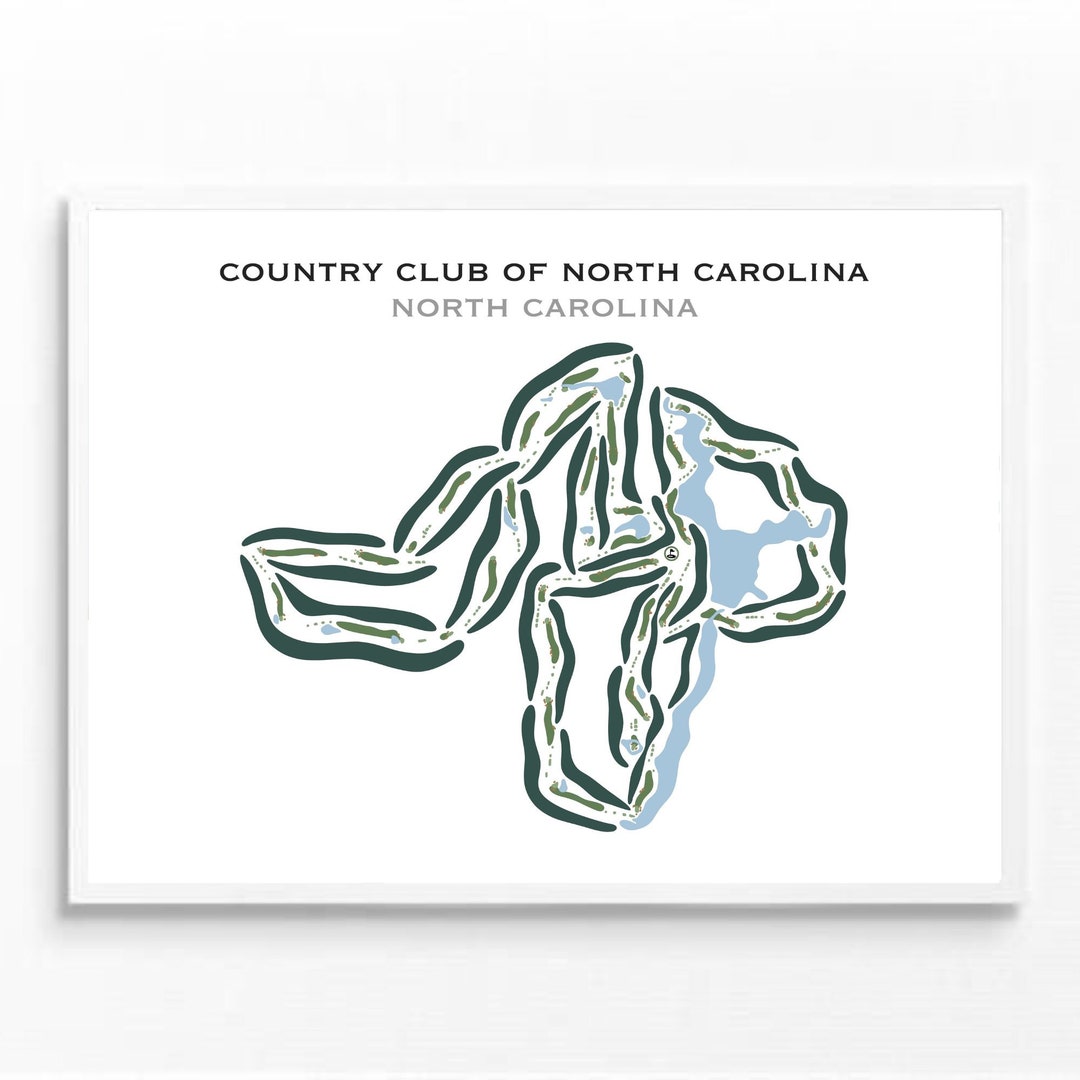 The Country Club of North Carolina, NC | Golf Course Map, Golfer Gift ...