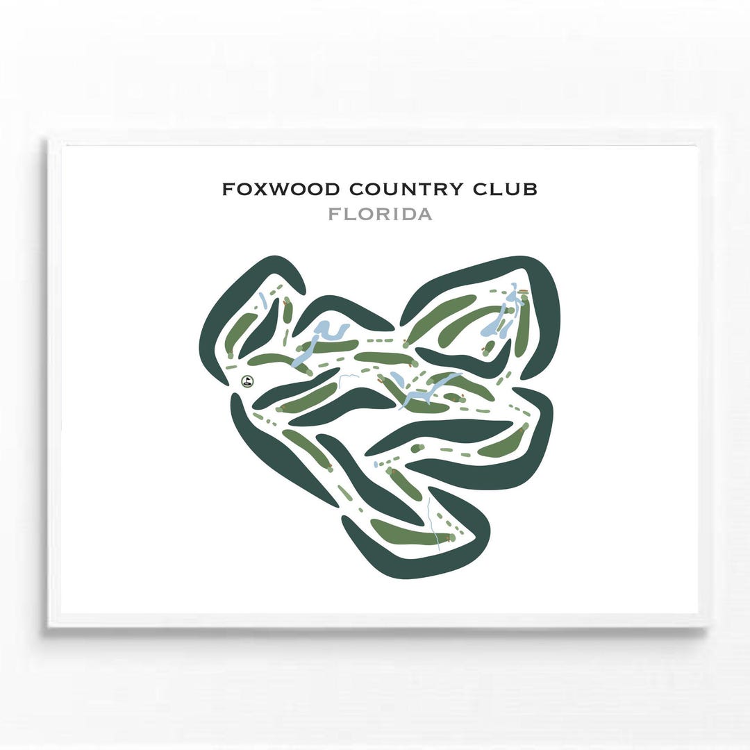 Foxwood Country Club, Florida | Golf Course Map, Golf Map, Golfer Gift ...