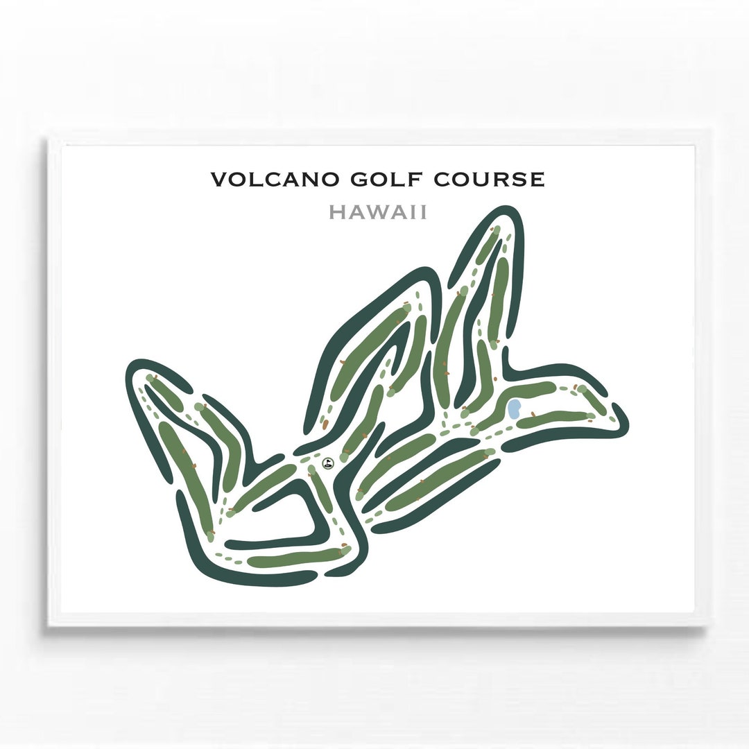Volcano Golf Course, Hawaii Golf Course Map, Home Decor, Golfer Gift ...