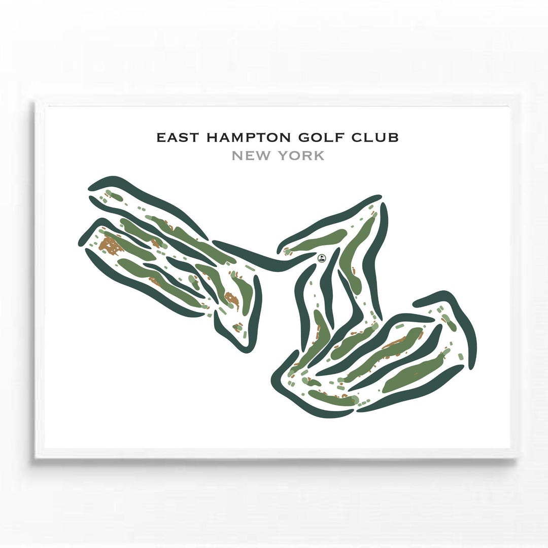 East Hampton Golf Club, NY | Golf Course Map Wall Decor, Golf Map ...