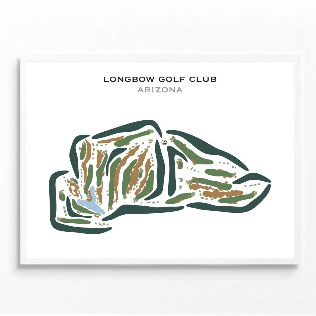 Longbow Golf Club, AZ | Golf Course Map Wall Decor, Golf Map Wall Art ...