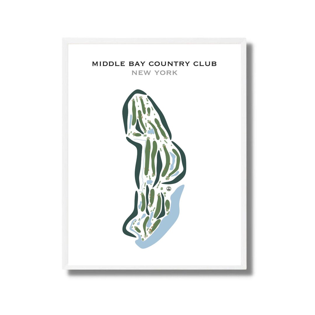 Middle Bay Country Club, NY | Golf Course Map, Golf Map, Golfer Gift ...