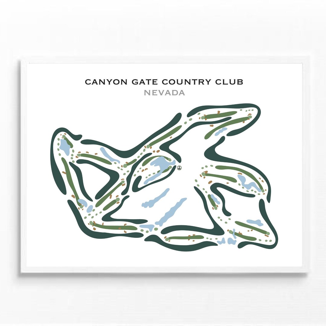 Canyon Gate Country Club, NV | Golf Course Map, Golf Map, Golfer Gift ...