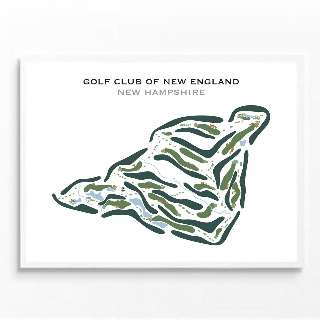 Golf Club of New England, NH | Golf Course Map, Golf Map, Golfer Gift ...