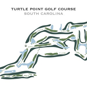 Turtle Point Golf Course SC Golf Course Map Golf Gift - Etsy