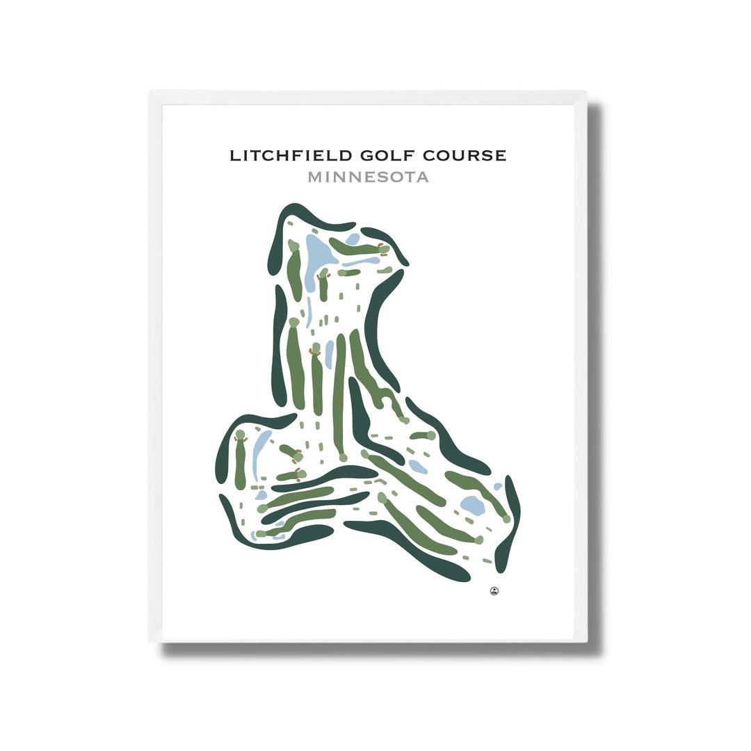 Litchfield Golf Course, MN | Golf Course Map, Golf Map, Golfer Gift for ...