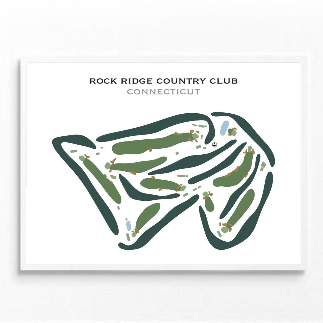 Rock Ridge Country Club, CT | Golf Course Map, Golf Map, Golfer Gift ...