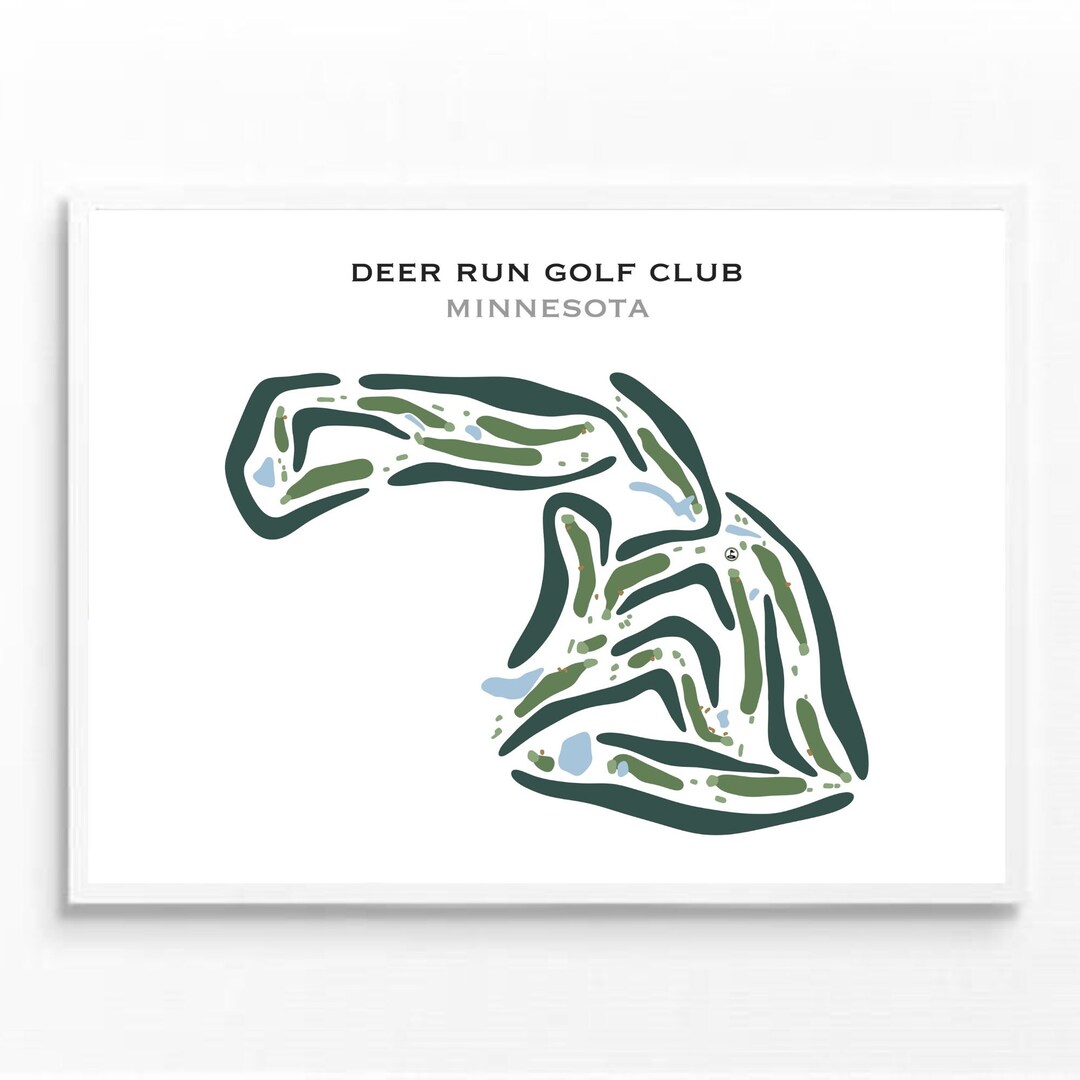 Deer Run Golf Club, MN | Golf Course Map, Golf Map, Golfer Gift for Him ...