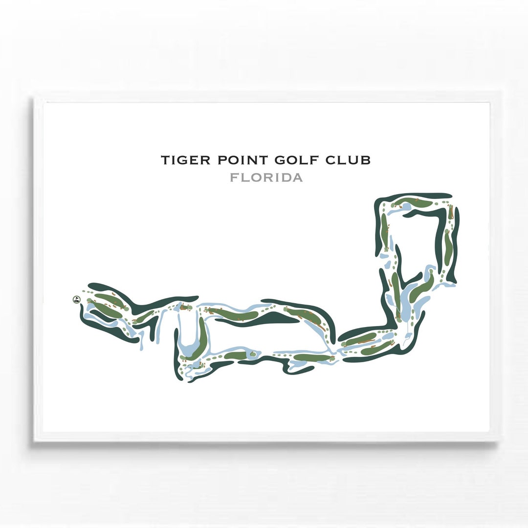 Tiger Point Golf Club, Florida | Golf Course Map, Golf Map, Golfer Gift ...