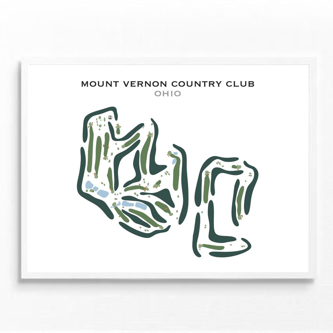 Mount Vernon Country Club, OH | Golf Course Map, Golf Map,golfer Gift for Him, Scorecard Layout ...