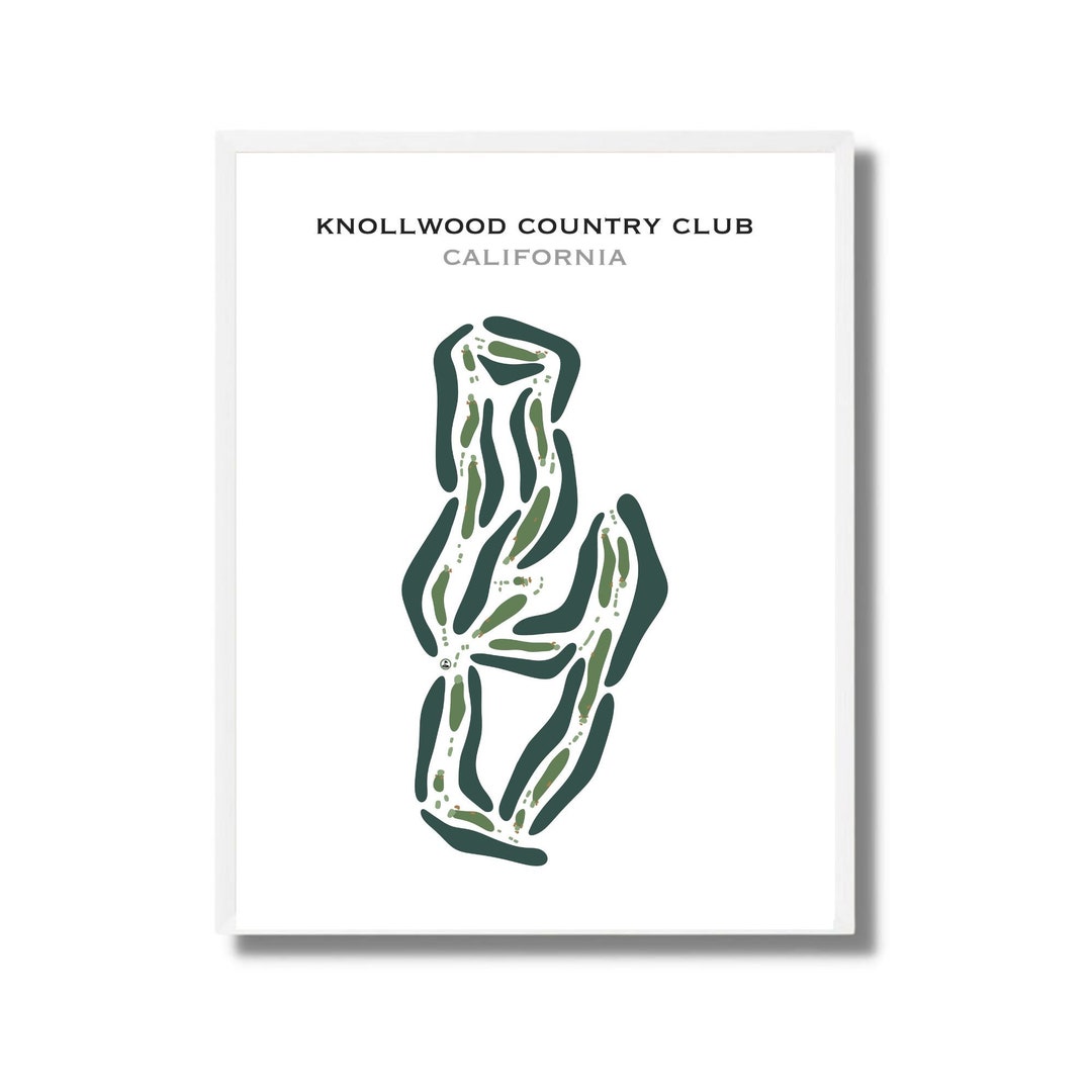 Knollwood Country Club, CA | Golf Course Map, Golf Map, Golfer Gift for ...