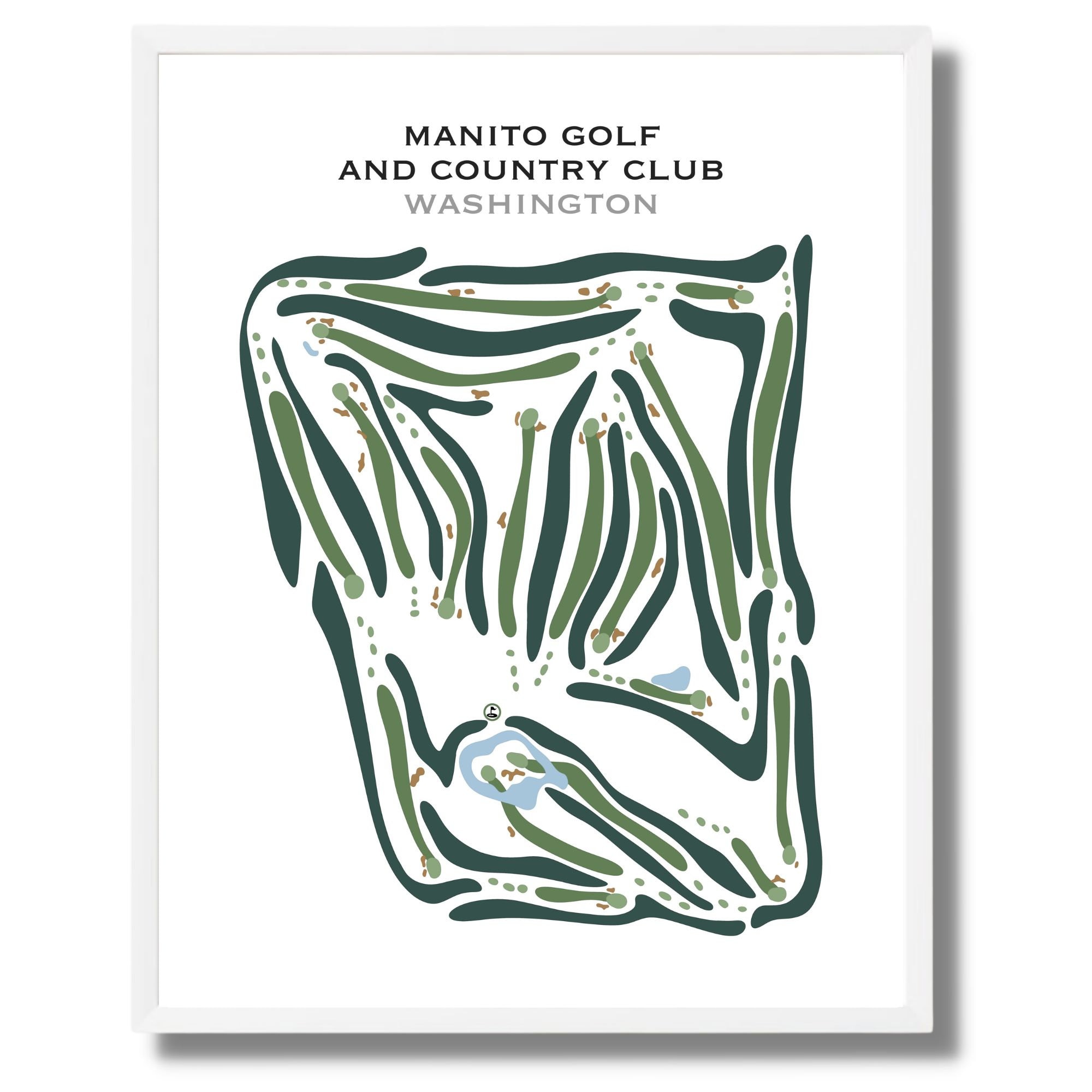 Manito Golf & Country Club WA Golf Course Map Home Decor - Etsy