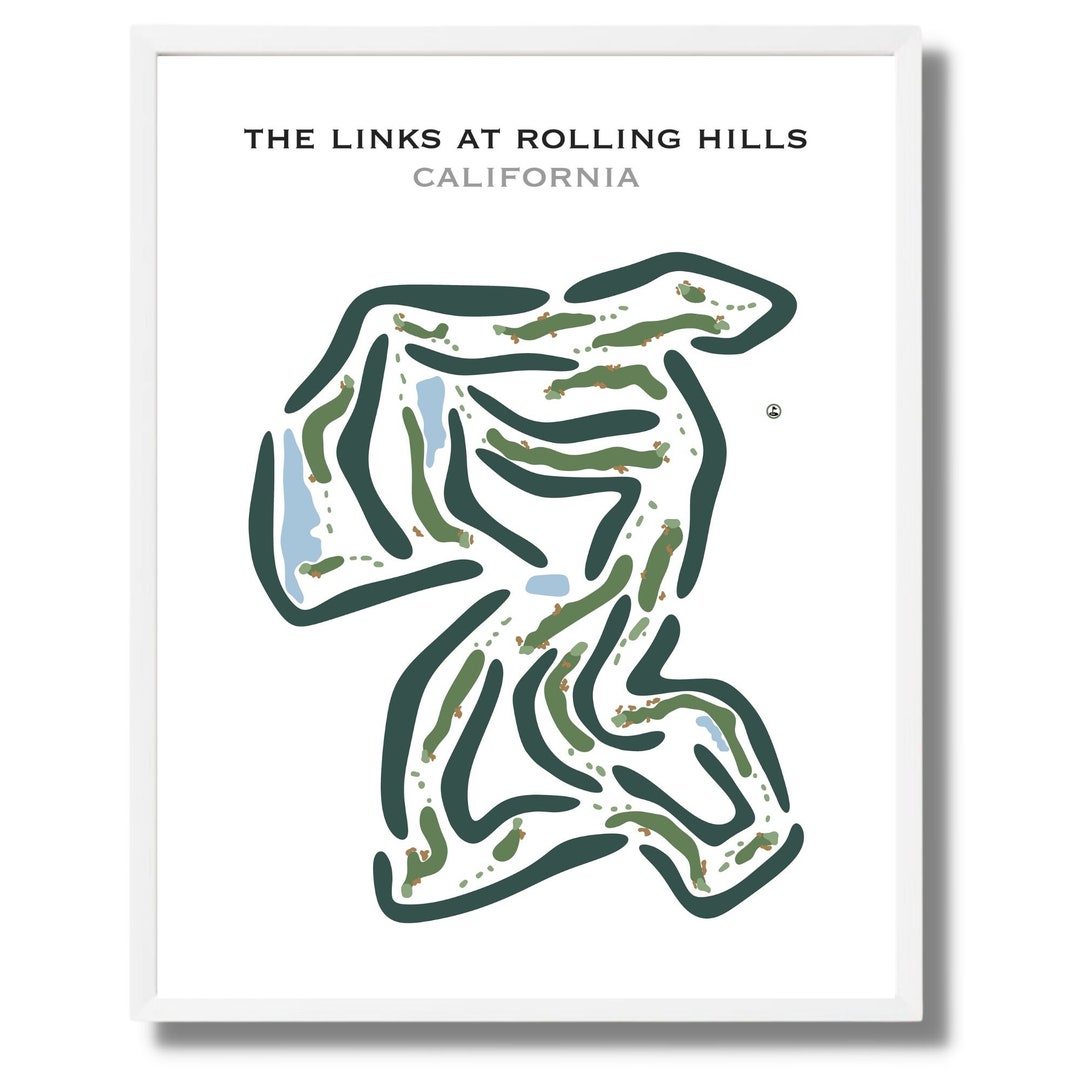 The Links at Rolling Hills CA Golf Course Map Home Decor - Etsy