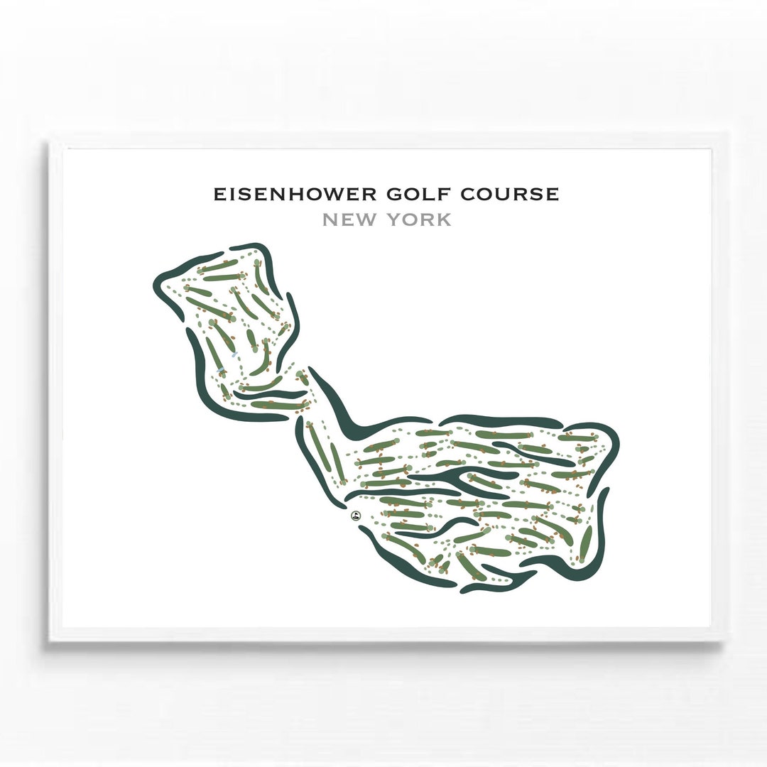 Eisenhower Golf Course, NY | Golf Course Map, Golf Map, Golfer Gift for ...