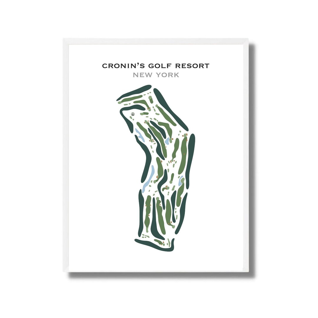 Cronin's Golf Resort, NY | Golf Course Map, Golf Map, Golfer Gift for ...