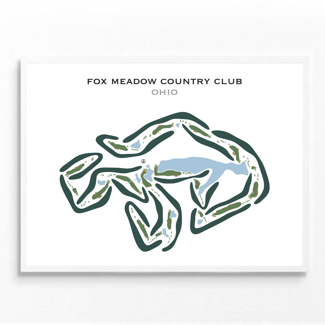 Fox Meadow Country Club, Ohio | Golf Course Map, Golf Map, Golfer Gift ...