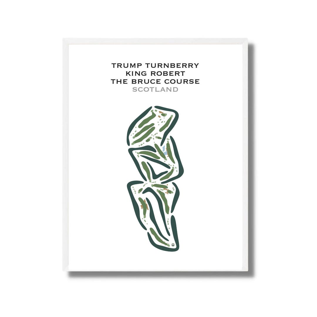 Golf Course Map Canvas Art, Trump Turnberry, King Robert the Bruce Golf ...