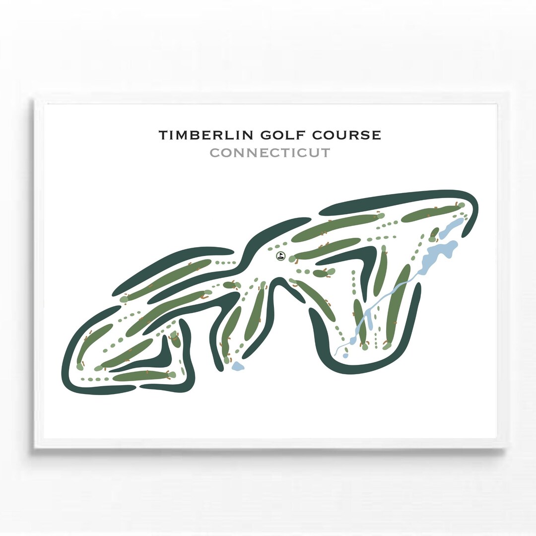 Timberlin Golf Course, CT | Golf Course Map, Golf Map, Golfer Gift for ...