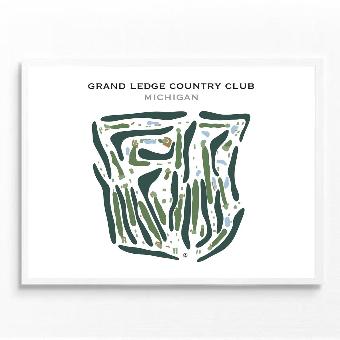 Grand Ledge Country Club, MI | Golf Course Map, Golf Map, Golfer Gift ...