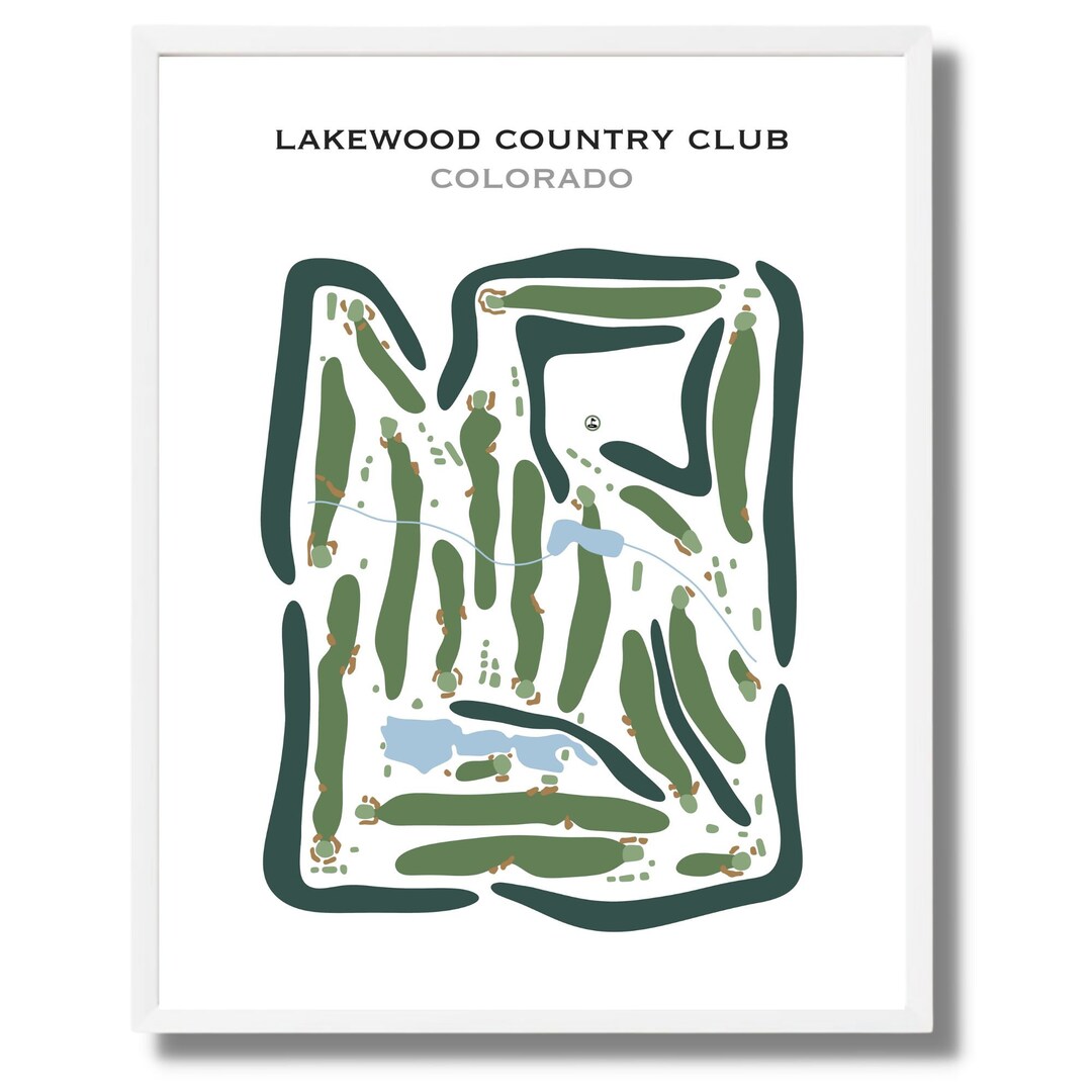 Lakewood Country Club CO Golf Course Map Home Decor - Etsy