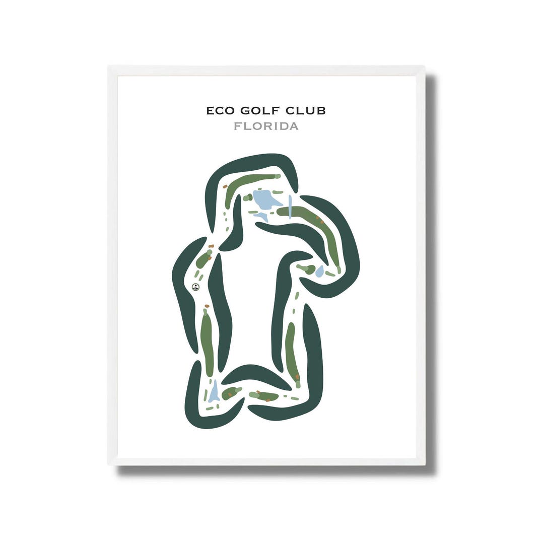 Eco Golf Club, Florida | Golf Course Map, Golf Map, Golfer Gift for Him ...