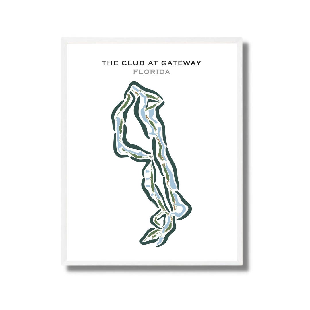 The Club at Gateway, Florida | Golf Course Map, Golf Map, Golfer Gift ...