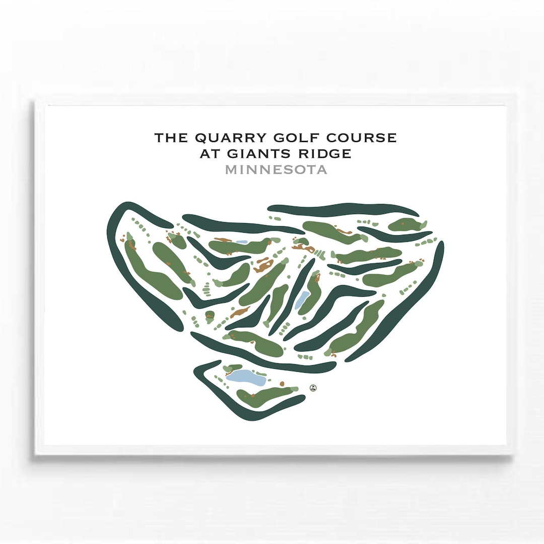 The Quarry at Giants Ridge, MN | Golf Course Map, Golf Map, Golfer Gift ...