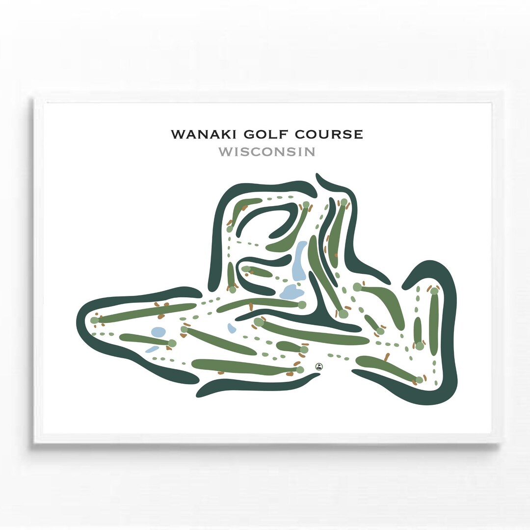 Wanaki Golf Course, Wisconsin | Golf Course Map, Golf Map, Golfer Gift ...