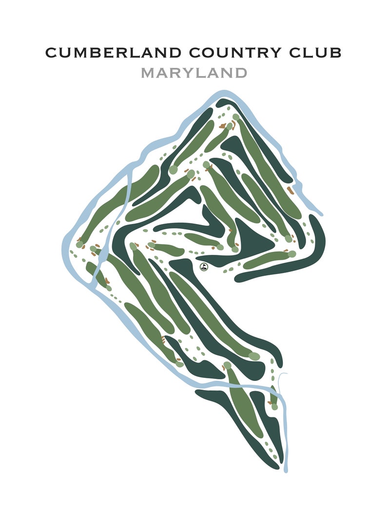 Golf Club Prints Cumberland Country Club Maryland Golf Course - Etsy