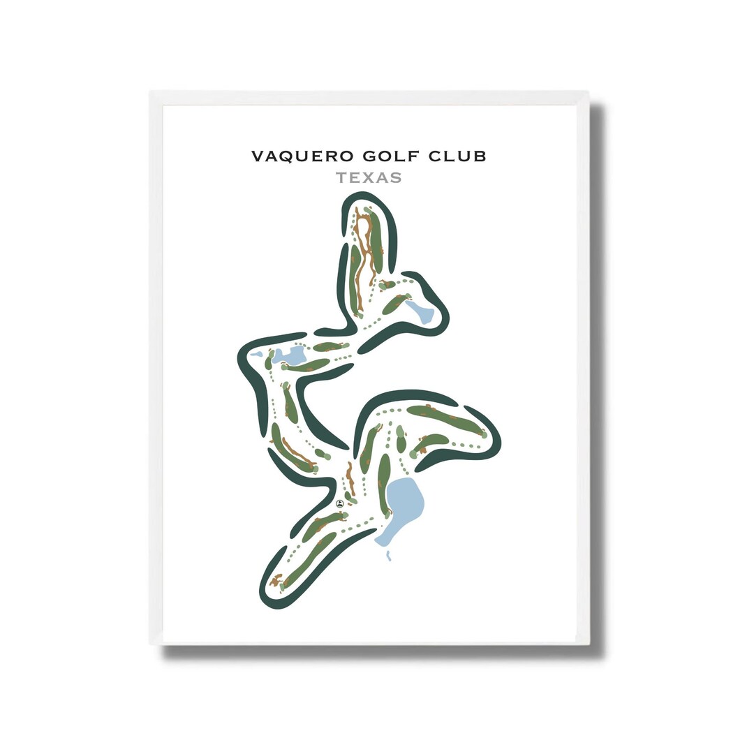 Vaquero Golf Club, Texas | Golf Course Map, Golf Map, Golfer Gift for ...