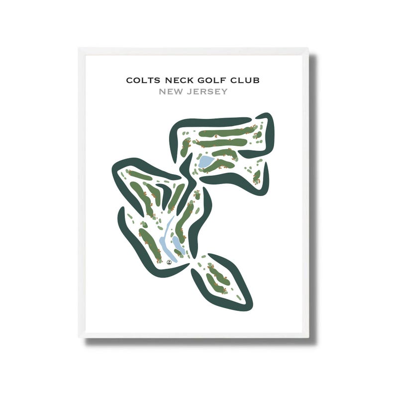 Colts Neck Golf Club, NJ | Golf Course Map, Golf Map, Golfer Gift for ...