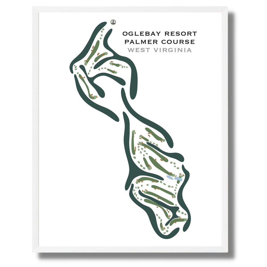 Oglebay Resort Palmer Course WV Golf Course Map Home - Etsy